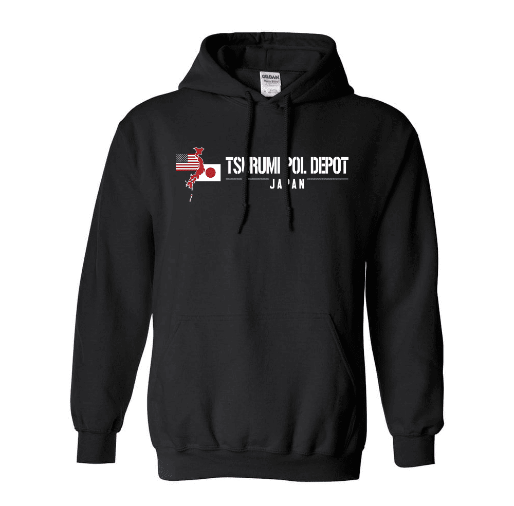Tsurumi POL Depot Japan Hooded Sweatshirt - Japan Duty Station Hooded Sweatshirts - PriorService.com