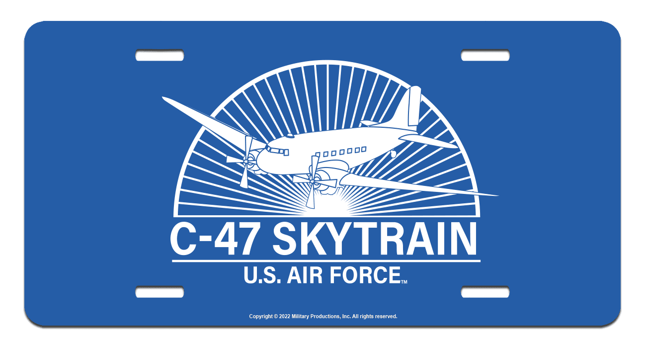 U.S. Air Force C-47 Skytrain License Plate - US Air Force Aircraft ...