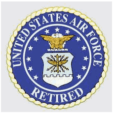 Air Force Retired Square Prism Decal - US Air Force Decals ...