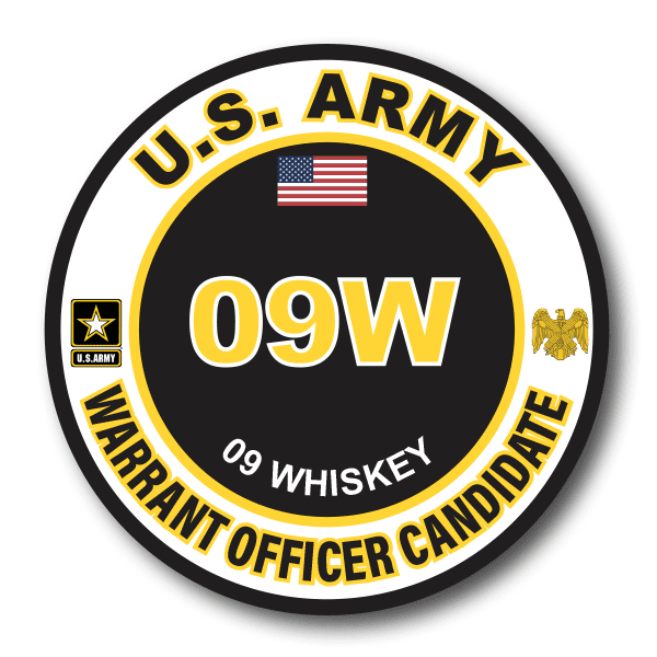 US Army 09W Warrant Officer Candidate MOS decal