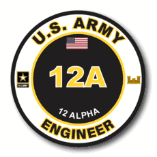 US Army 12C Bridge Crewmember MOS Decal