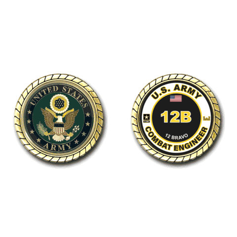 US Army 12B Combat Engineer MOS Challenge Coin - US Army Corps of ...