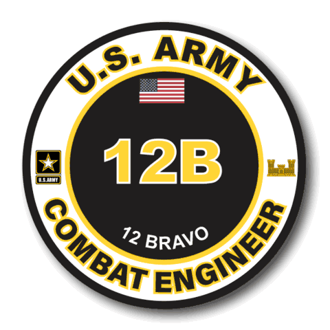 US Army 12B Combat Engineer MOS Decal
