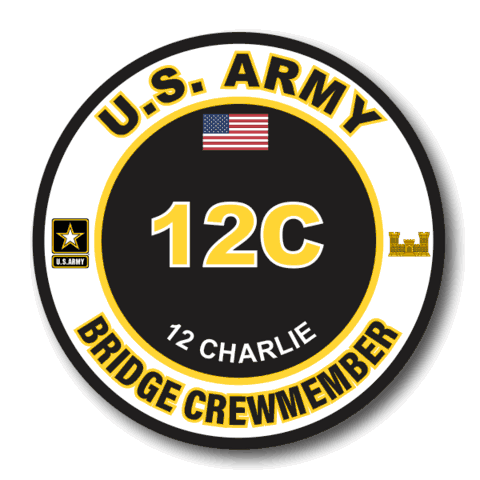 US Army 12C Bridge Crewmember MOS Decal