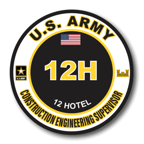 US Army 12H Construction Engineering Supervisor MOS Decal