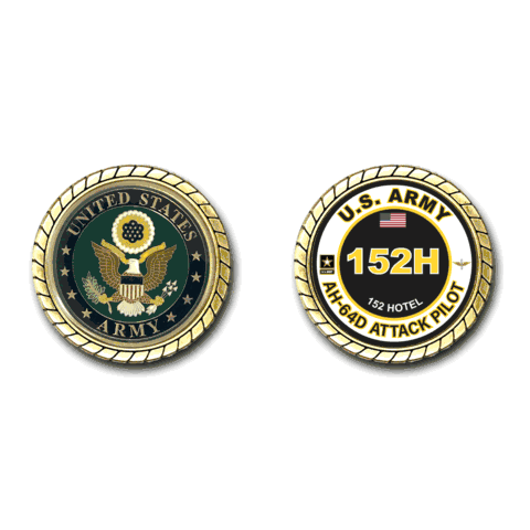 US Army 152H AH-64D Attack Pilot MOS Challenge Coin - US Army Aviation ...