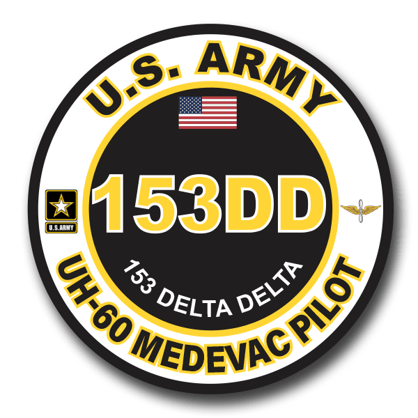 US Army 153DD UH-60 MEDEVAC Pilot MOS Decal