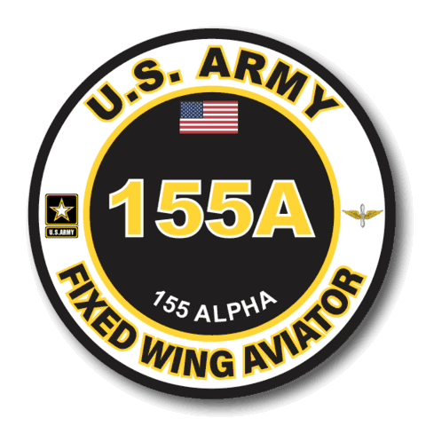 US Army 155A Fixed Wing Aviator MOS Decal
