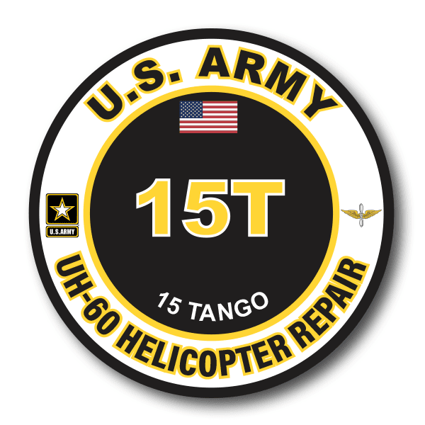 US Army 15T UH-60 Helicopter Repairer MOS Decal