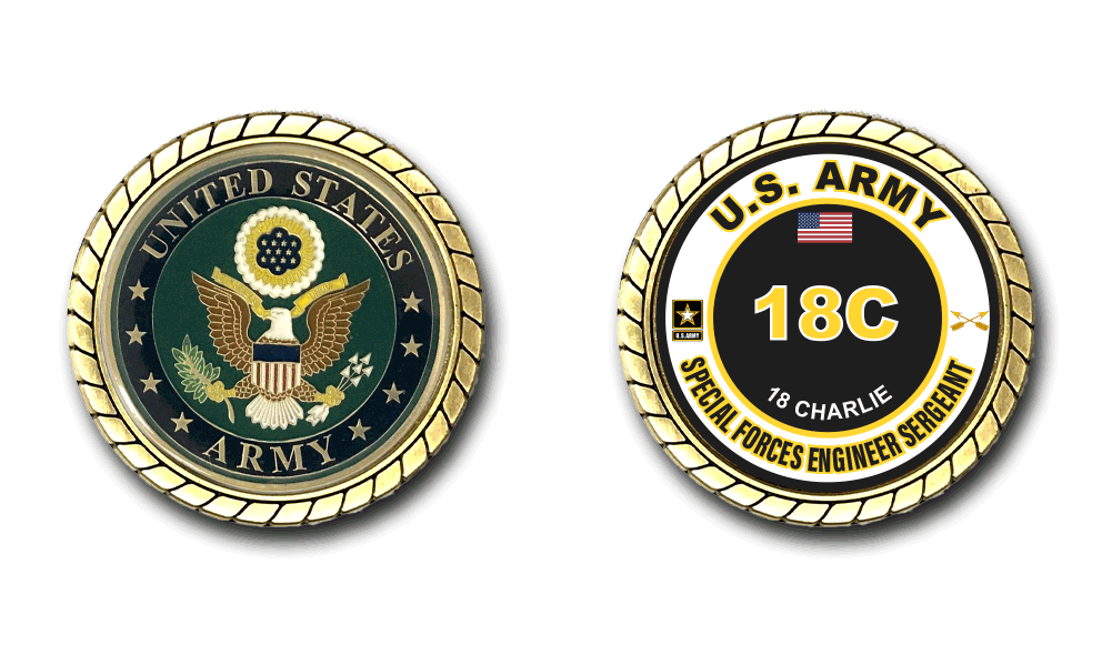 US Army 18C Special Forces Engineer Sergeant MOS Challenge Coin - US ...