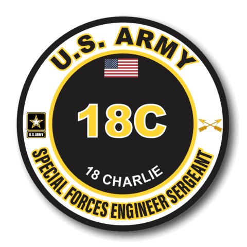 US Army 18C Special Forces Engineer Sergeant MOS Decal
