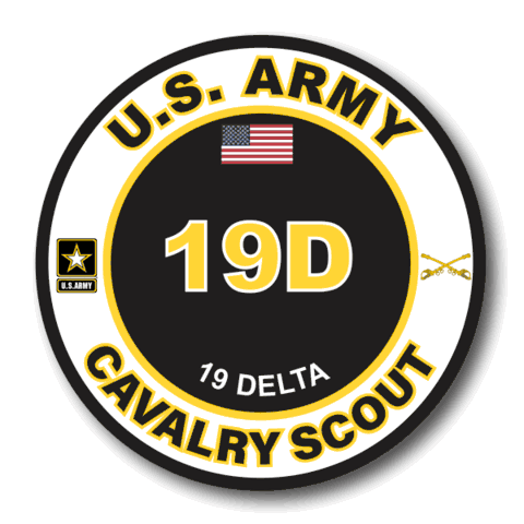 US Army 19D Cavalry Scout MOS Decal