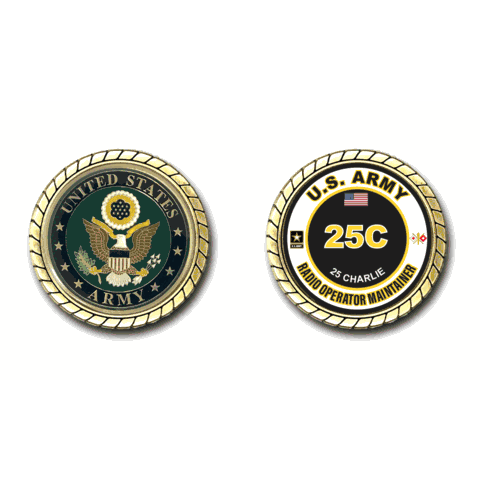 US Army 25C Radio Operator-Maintainer MOS Challenge Coin - US Army ...