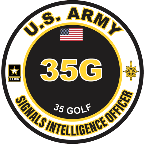 US Army 35G Signals Intelligence Office MOS Decal - US Army Military ...