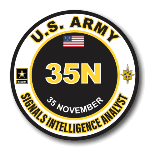 US Army 35N Signals Intelligence Analyst MOS Decal