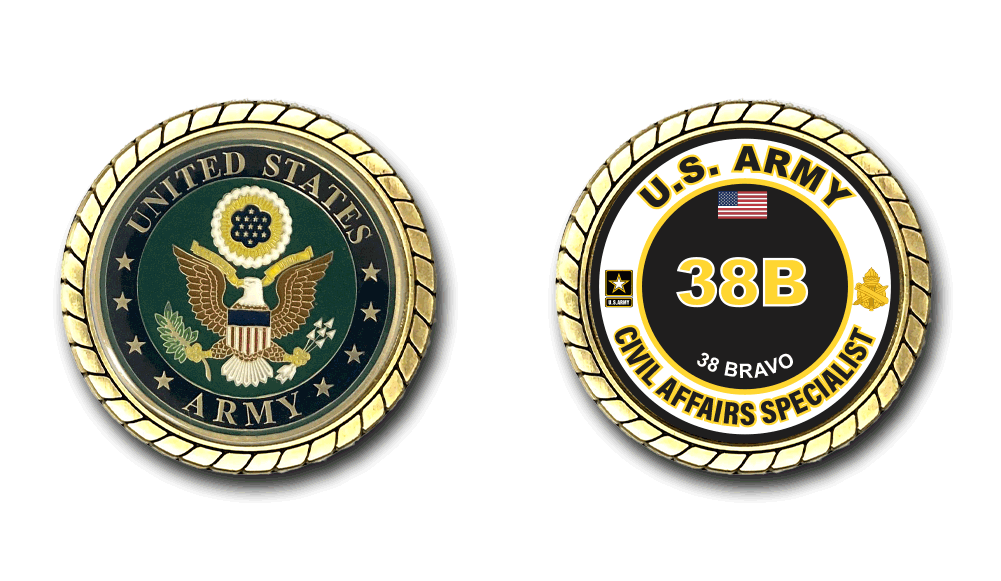 US Army 38B Civil Affairs Specialist MOS Challenge Coin - US Army Civil ...