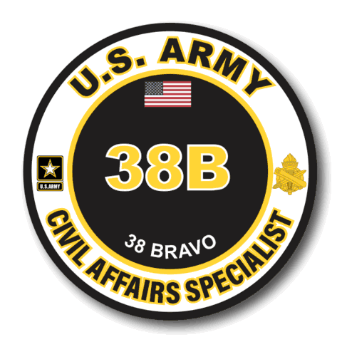US Army 38B Civil Affairs Specialist MOS Decal