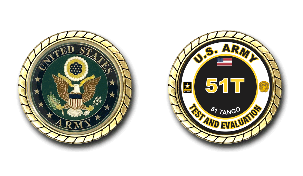US Army 51T Test and Evaluation MOS Challenge Coin - US Army ...