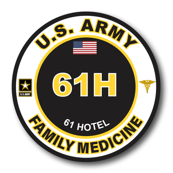 US Army 61H Family Medicine MOS Decal