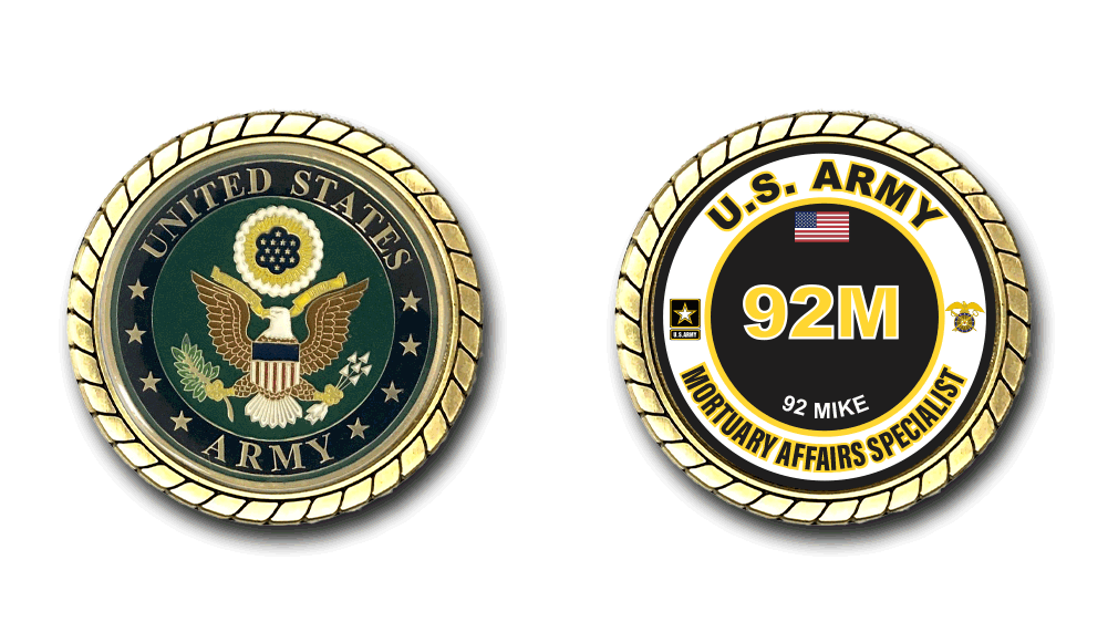 US Army 92M Mortuary Affairs Specialist MOS Challenge Coin - US Army ...