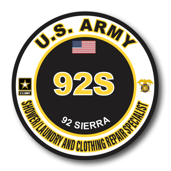 US Army 92S Shower/Laundry and Clothing Repair Specialist MOS Decal