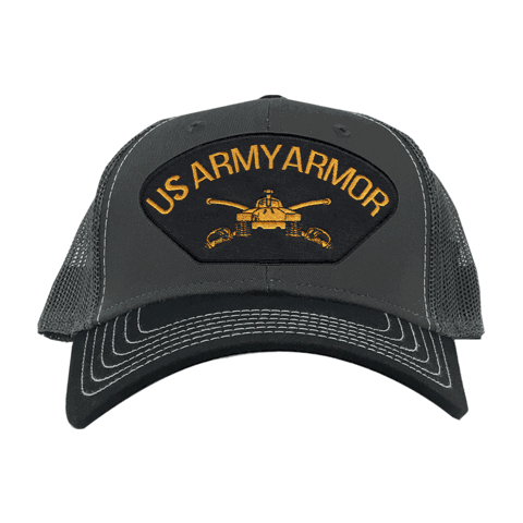 US Army Armor Gray Mesh Ball Cap - US Army Branch of Service Gray Mesh ...