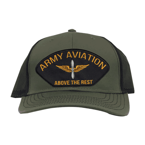 US Army Aviation OD Green Mesh Ball Cap - US Army Branch of Service OD ...