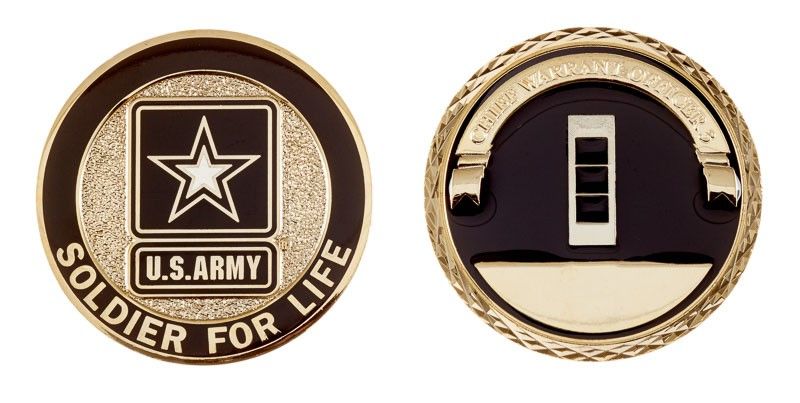 US Army Chief Warrant Officer WO3 Challenge Coin - US Army Rank ...