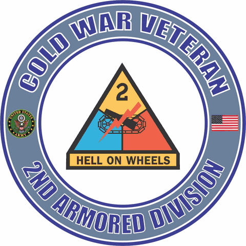 US Army Cold War 2nd Armored Division Veteran Decal - Cold War Veteran ...