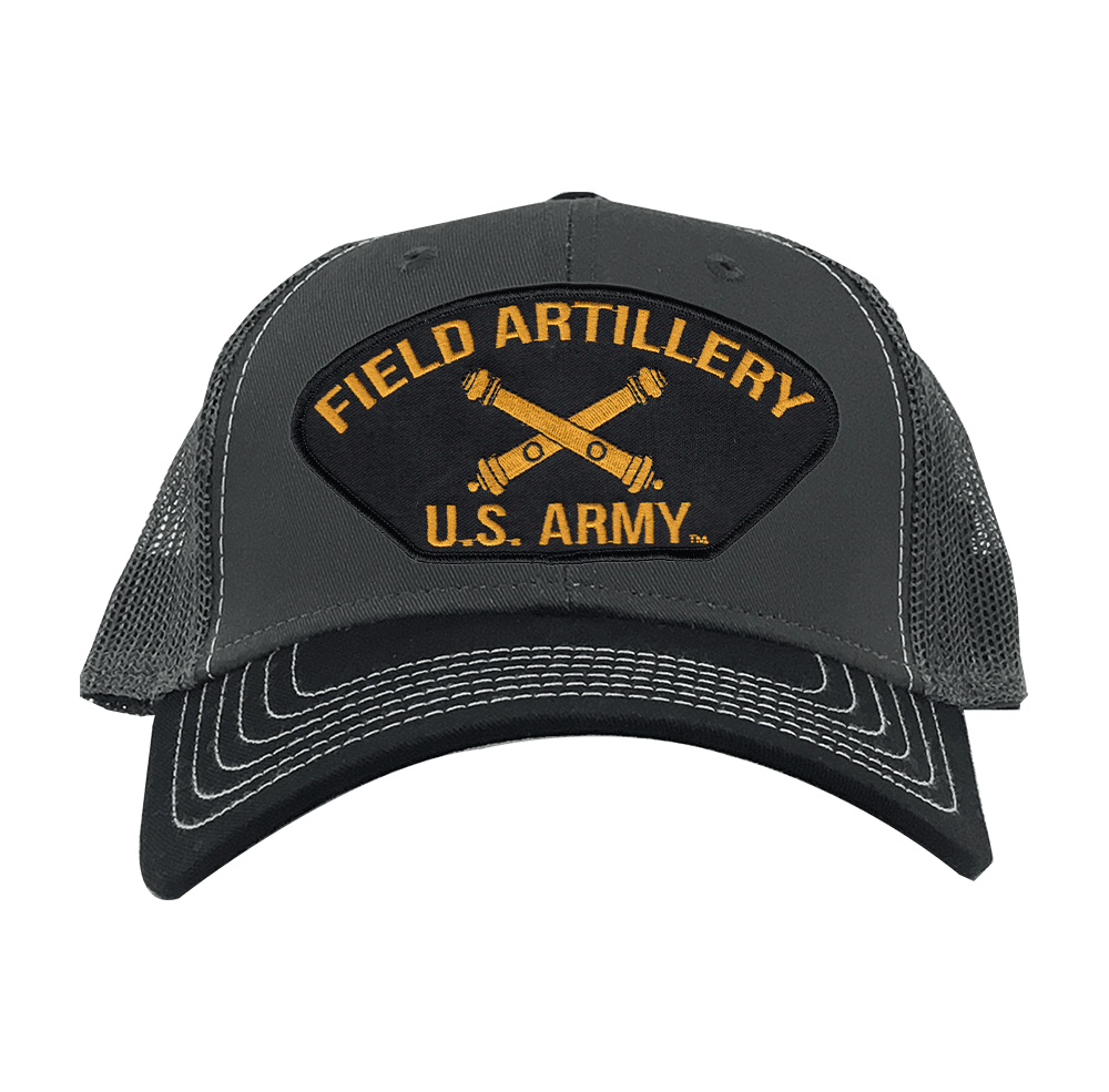 US Army Field Artillery Gray Mesh Ball Cap - US Army Branch of Service ...