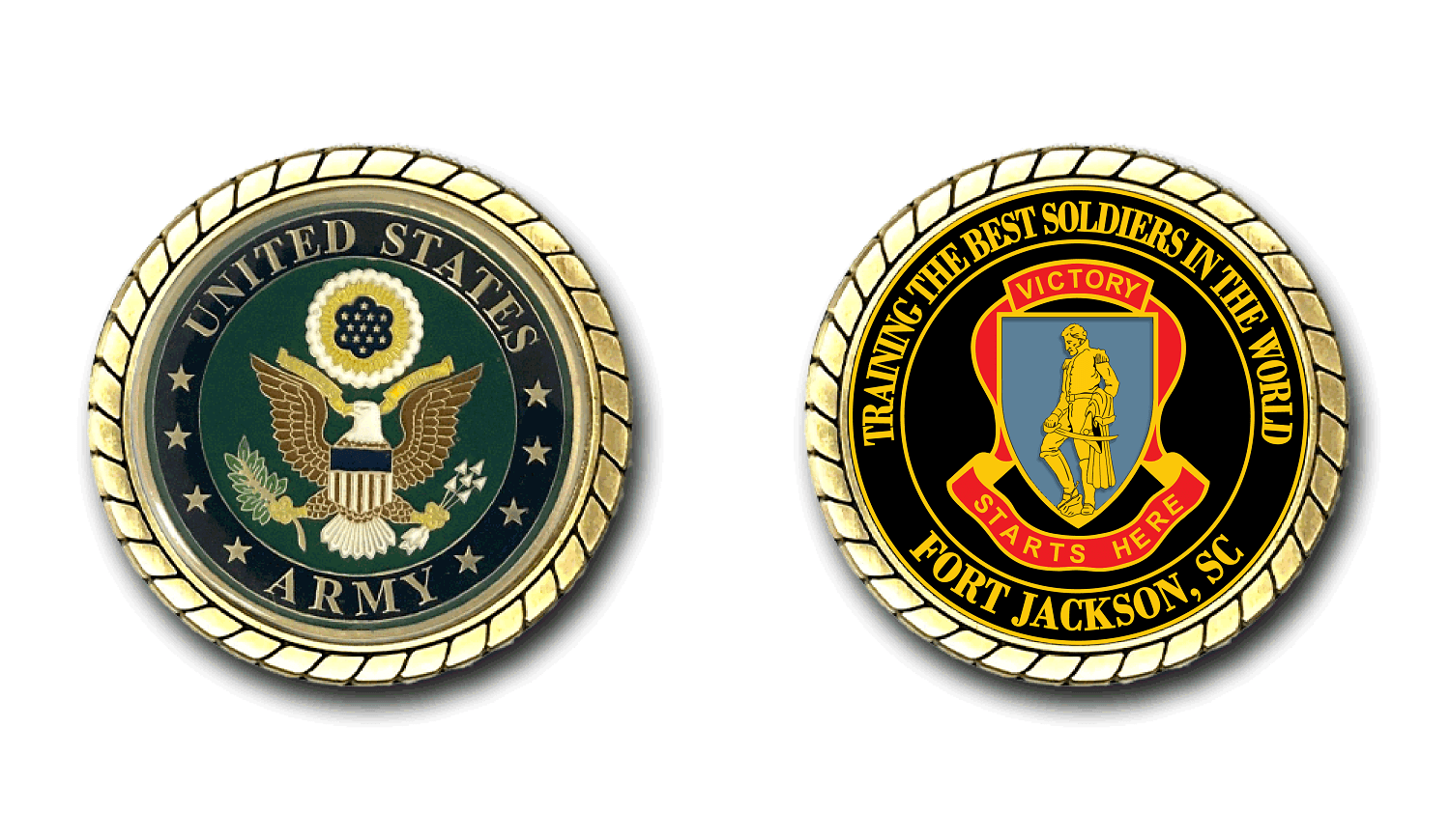 US Army Fort Jackson South Carolina Challenge Coin - Army Bases ...