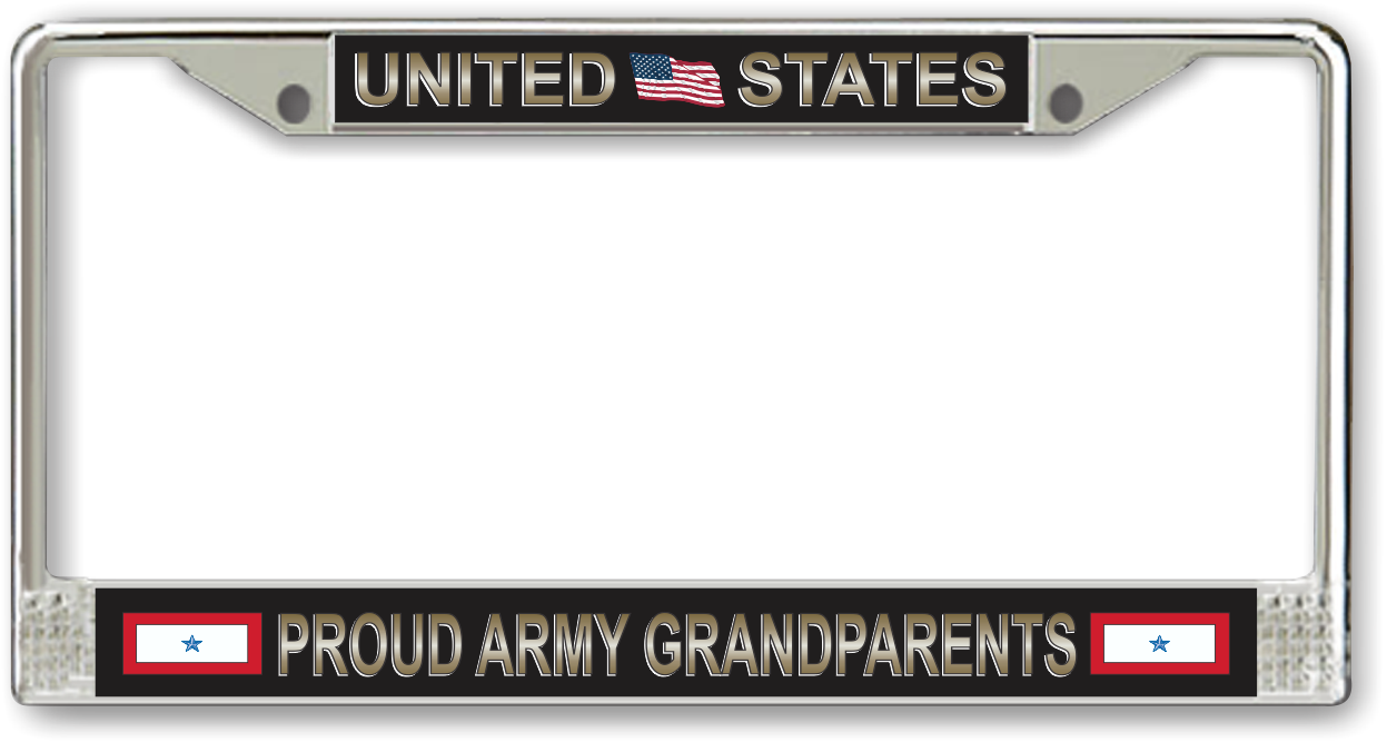 US Army Grandparents Service Banner License Plate Frame - U.S. Army ...