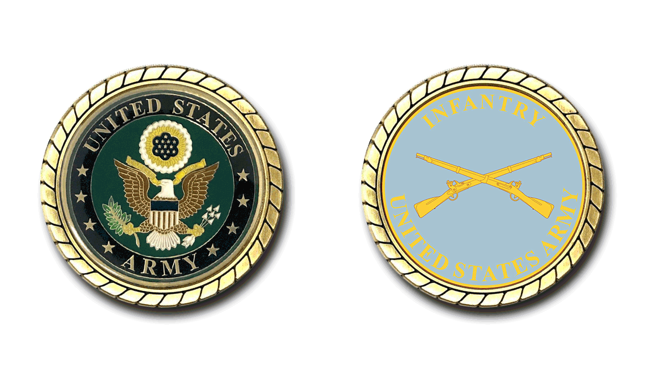 US Army Infantry Challenge Coin - New US Army Branch of Service ...