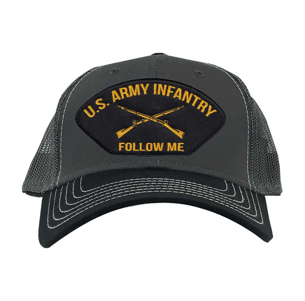 US Army Infantry Gray Mesh Ball Cap - US Army Branch of Service Gray ...