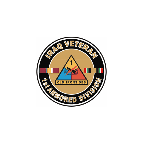 US Army Iraq Veteran 1st Armored Division Decal Sticker - 1st Armored ...
