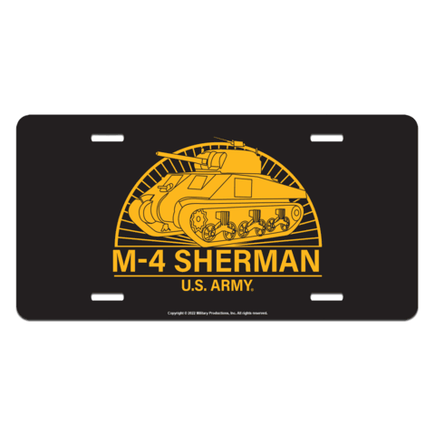 US Army M-4 Sherman License Plate - US Army License Plates ...