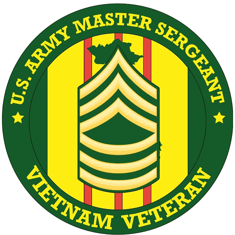US Army Master Sergeant Vietnam Veteran Decal - Vietnam Veteran Decals ...