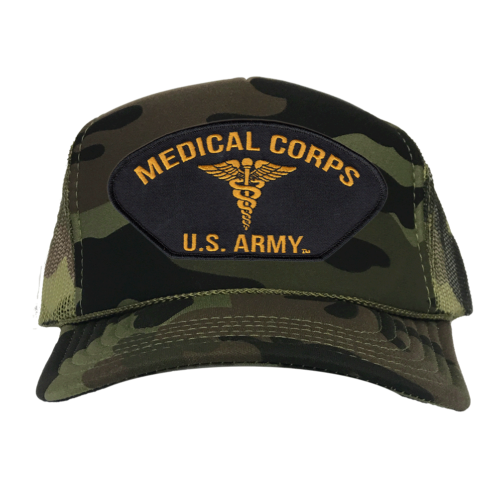 US Army Medical Corps Camo Mesh Ball Cap - US Army Branch of Service ...