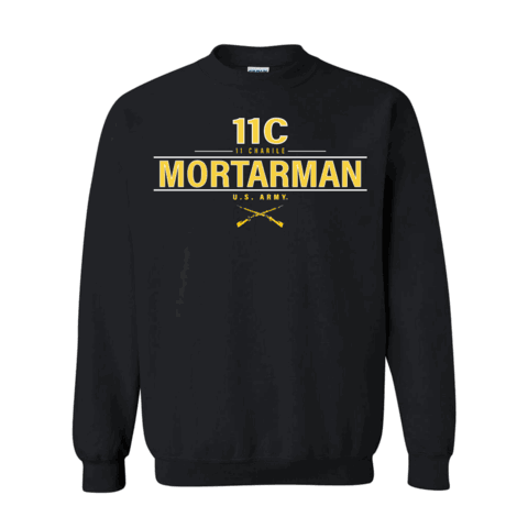 US Army MOS 11C Mortarman Sweatshirt - US Army Infantry MOS Sweatshirts ...