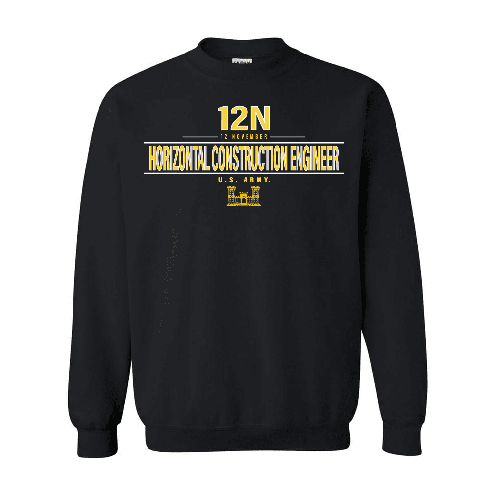 US Army MOS 12n Horizontal Construction Engineer Sweatshirt - US Army ...