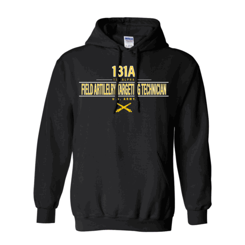 US Army MOS 131A Field Artillery Targeting Technician Hooded Sweatshirt ...