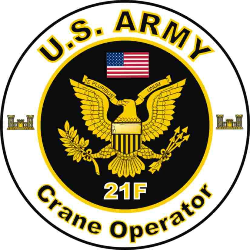 US Army MOS 21F Crane Operator Decal - US Army MOS Decals ...