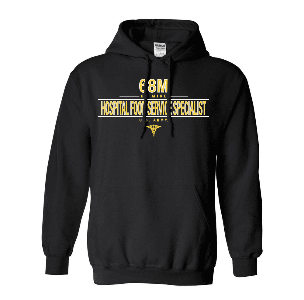 US Army MOS 68M Hospital Food Service Specialist Hooded Sweatshirt - US ...