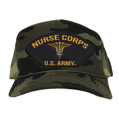 US Army Nurse Corps Camo Mesh Ball Cap - US Army Branch of Service Camo ...