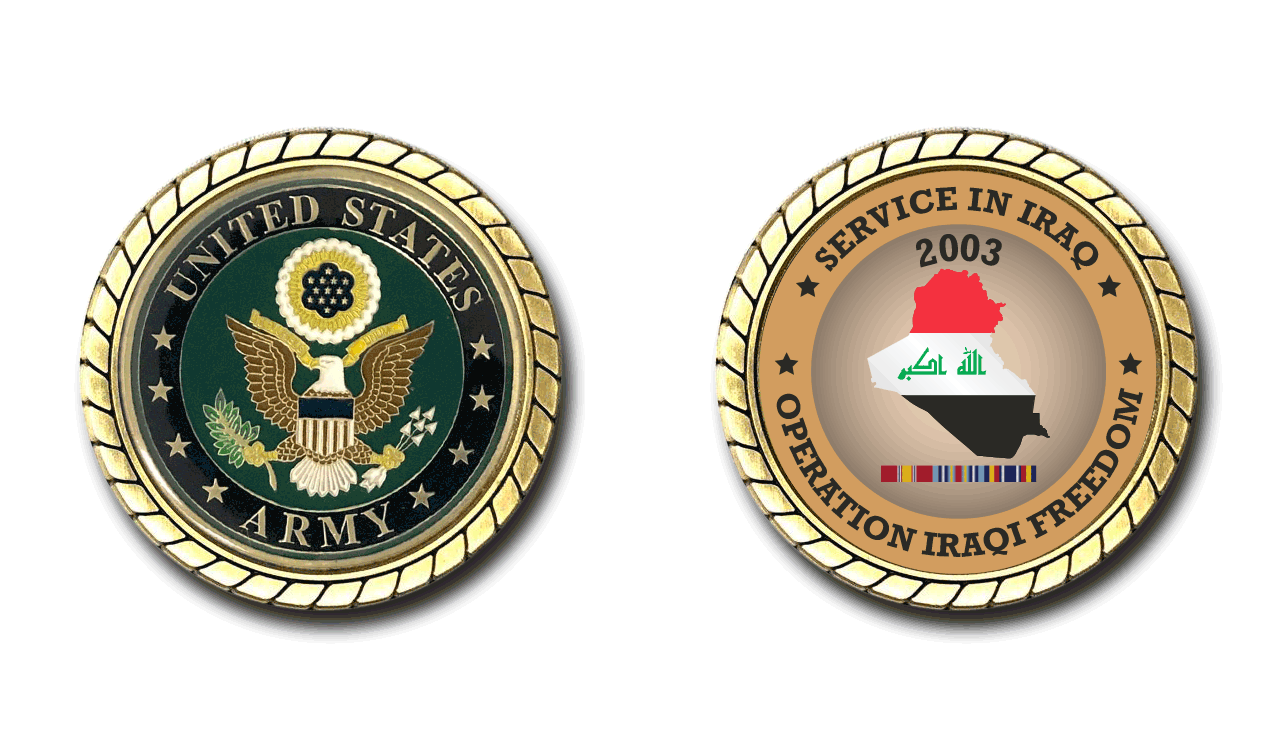 US Army Operation Iraqi Freedom 2003 Challenge Coin - US Army OIF/Iraq ...