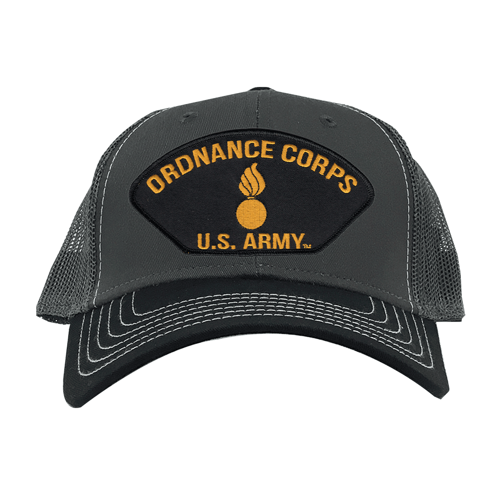 US Army Ordnance Corps Gray Mesh Ball Cap - US Army Branch of Service ...