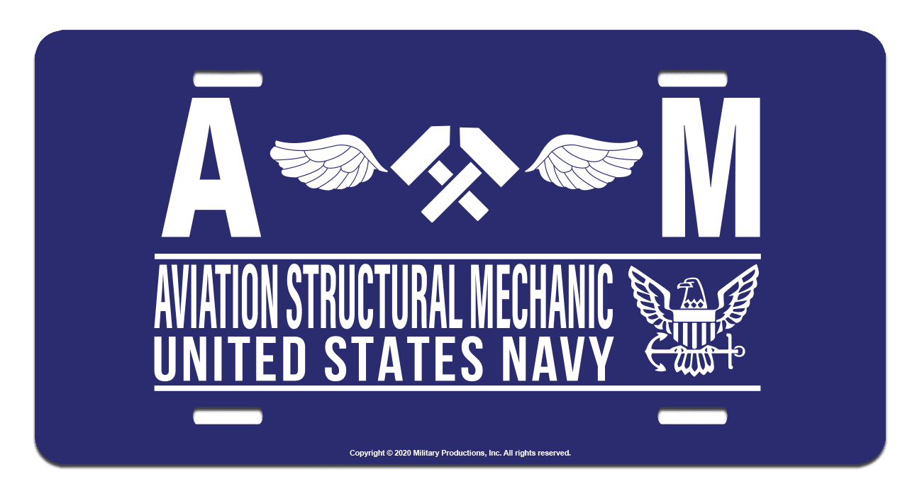 US Navy Aviation Structural Mechanic License Plate - US Navy Rates ...