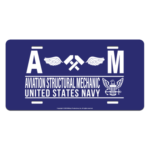US Navy Aviation Structural Mechanic License Plate - US Navy Rates ...