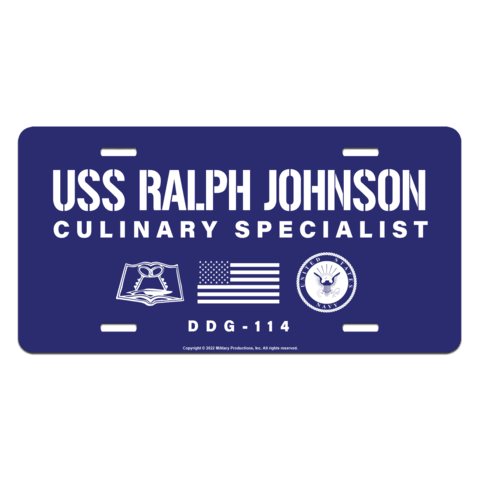 US Navy Custom Culinary Specialist License Plate - US Navy Custom Ship ...