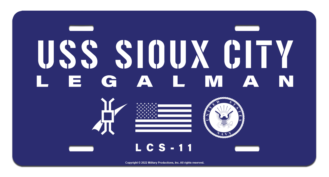 US Navy Custom Legalman License Plate - US Navy Custom Ship Rating ...